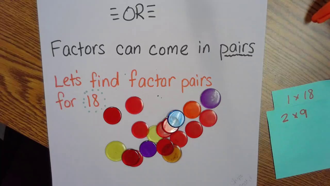 Lesson 2 3 Factors And Factor Pairs YouTube
