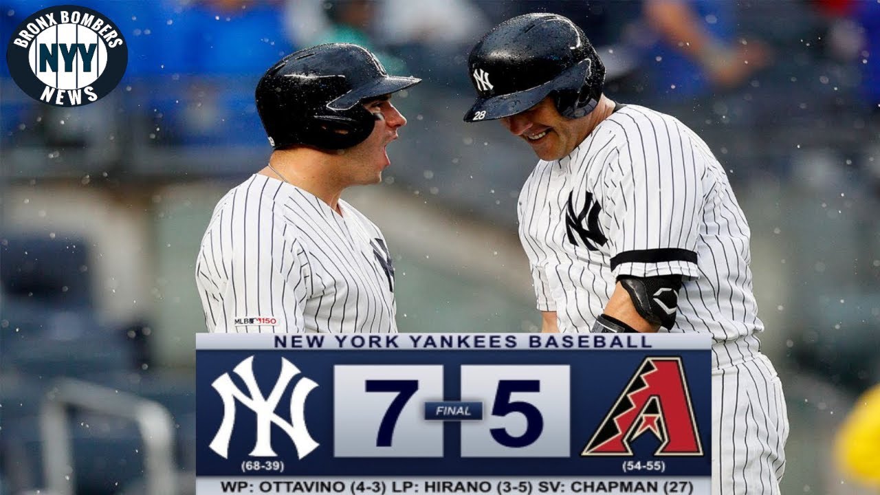 Yankees vs Diamondbacks | Highlights | 7/31/19 - YouTube