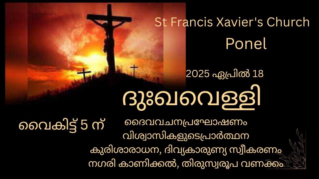 18-04-2025 | വെള്ളി | 05.00pm | GoodFriday ദിവ്യബലി & നൊവേന| ST ...