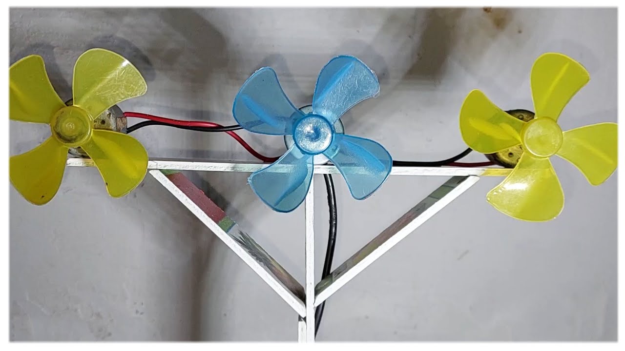 How To Make A Powerful Fan With 3 Dc Motor Power 💡 - YouTube