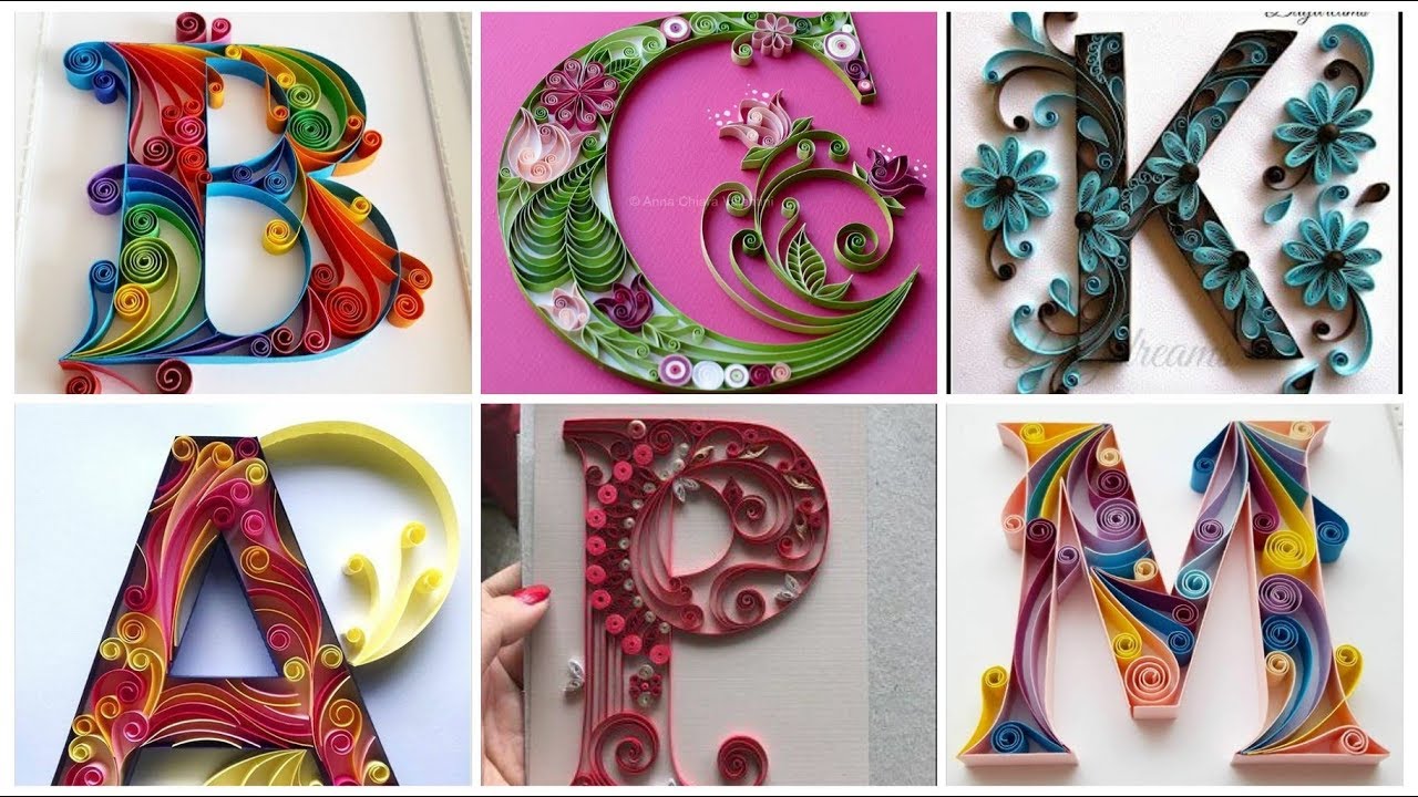 Beautiful Quilling Art Letters Designs/Topography/name Initials Styles ...