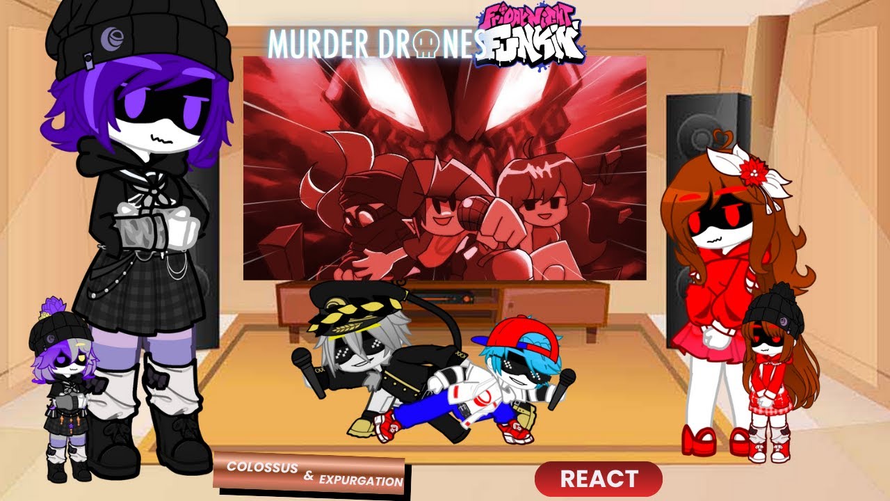 MD & FNF React - FNF COLOSSUS & Expurgation - Tricky Mod - Gacha Nebula ...