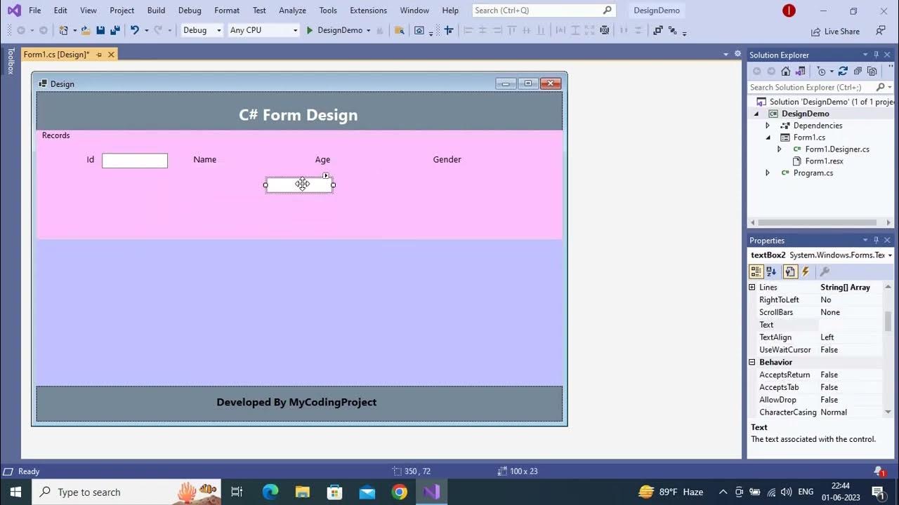 How to Design Form in C# | C# Form Design Tutorial - YouTube