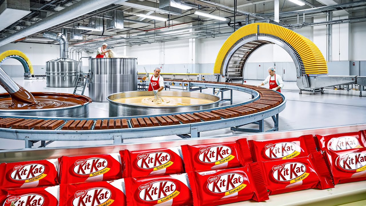 How Kit Kat's Are Made in Factory - YouTube