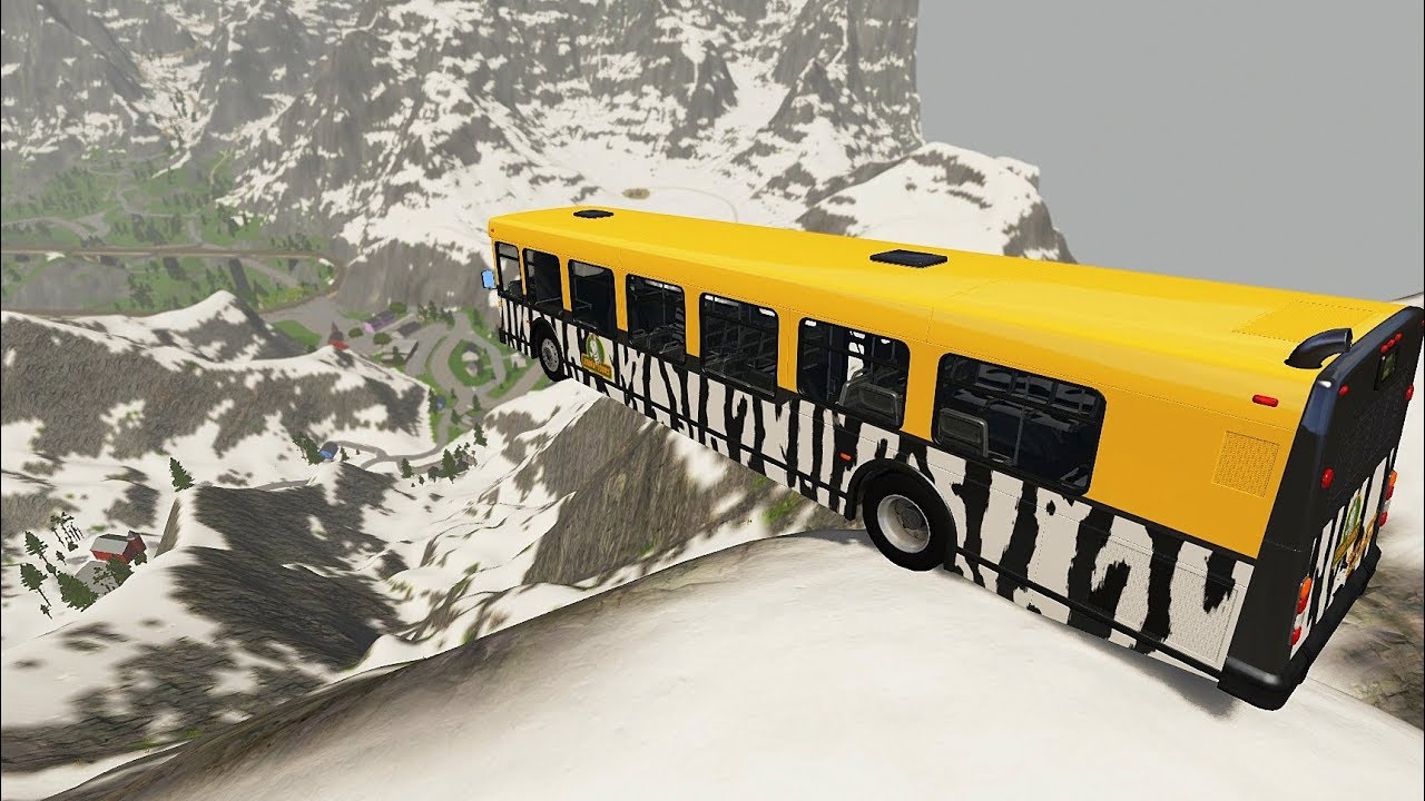 High Speed Jump From Alps Mountain - BeamNG drive Insane Jumps Testing ...