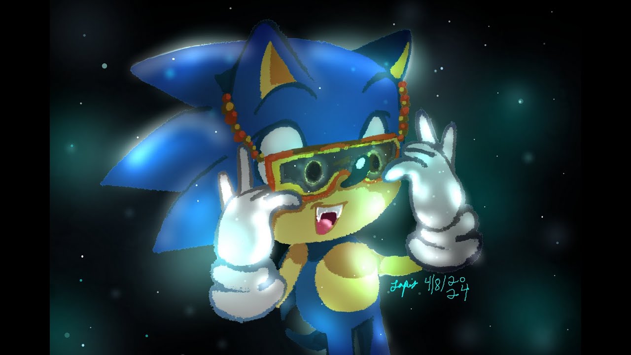 SONIC HAS SOLAR ECLIPSE GLASSES!! 🌑 (SONIC SPEEDPAINT) - YouTube