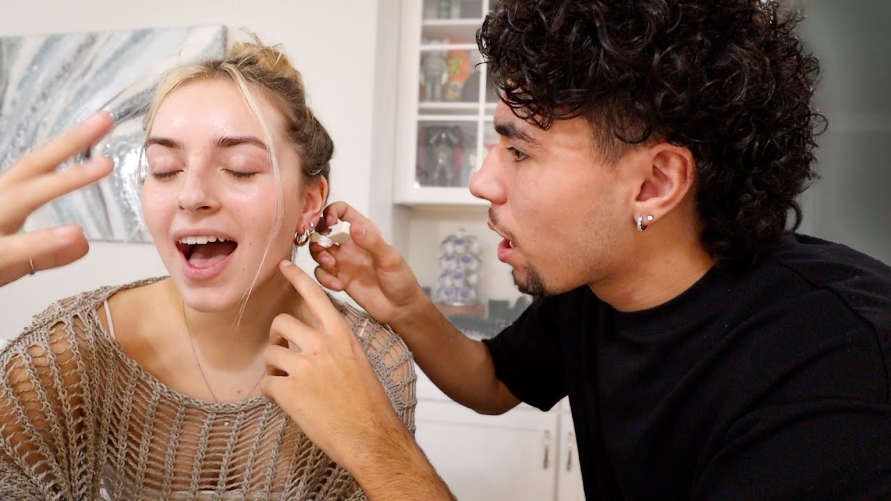 Piercing My Girlfriends Ears *GONE WRONG* - YouTube