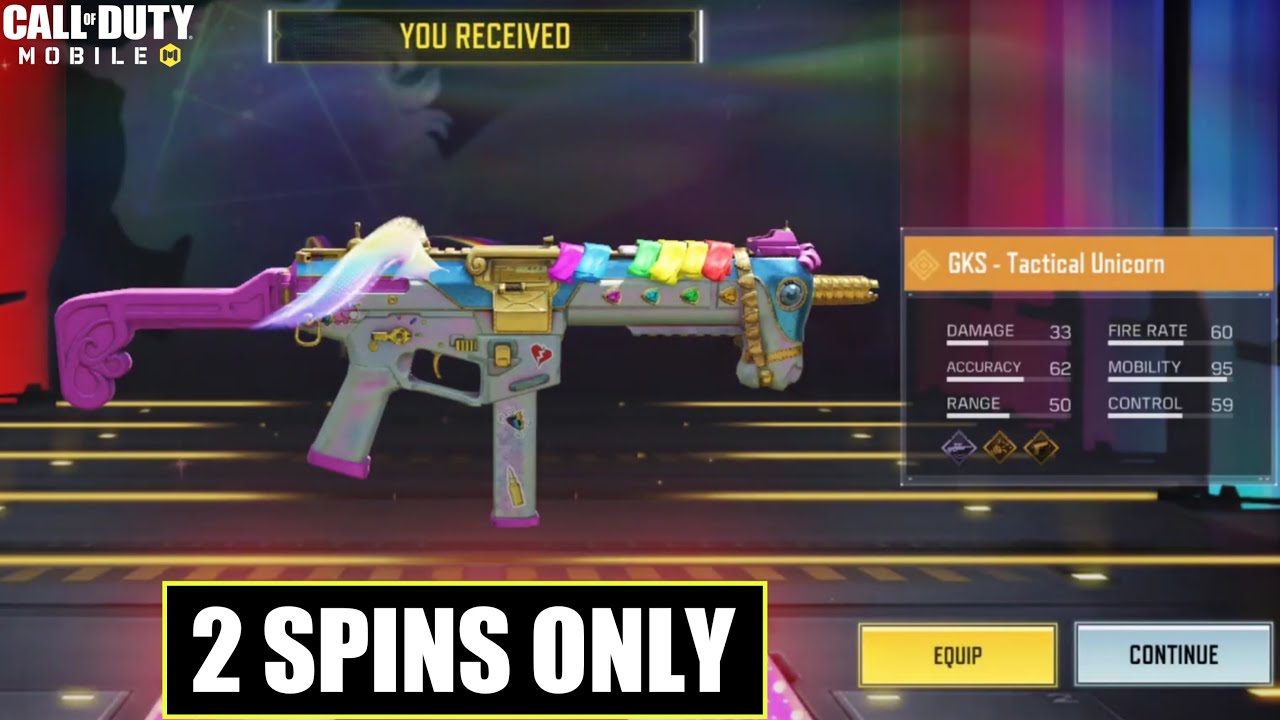 *NEW* Codm Gks Tactical Unicorn 2 SPINS Legendary | Seeing Double Draw ...