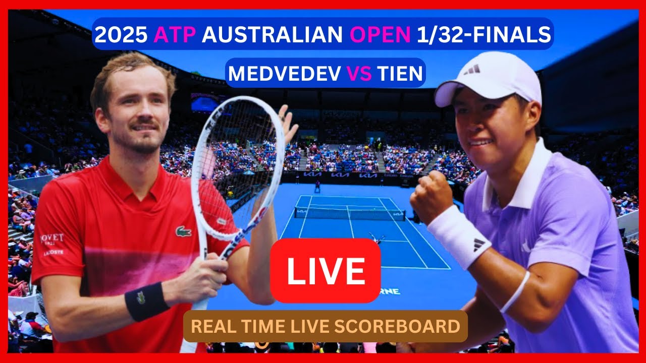 Daniil Medvedev Vs Learner Tien LIVE Score UPDATE 2025 ATP Australian ...