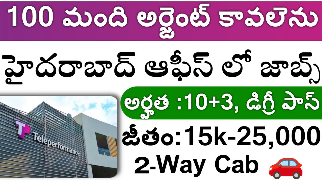 Teleperformance Company Jobs | Hyderabad Walk in Interviews | Latest ...