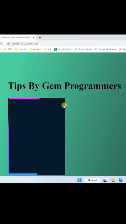 Animated Gradient Border Html Css Gradient Shorts Subscribe Html5 Animation