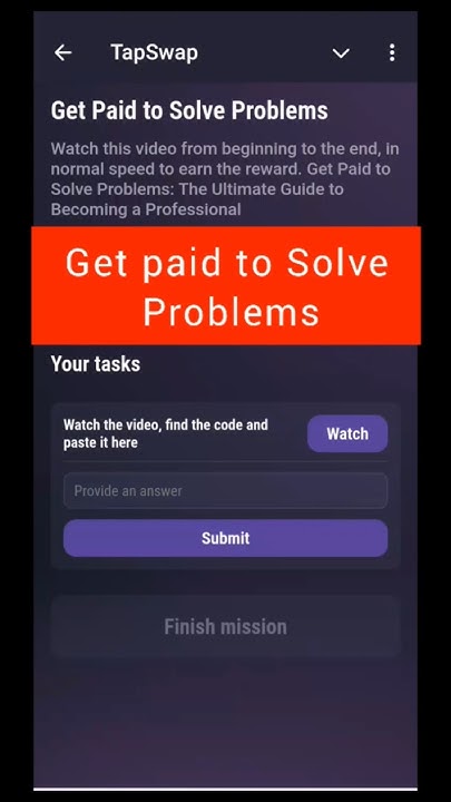 Tapswap new code today🔥 Get paid to Solve Problems | tapswap code….. #tapswap #shorts - YouTube
