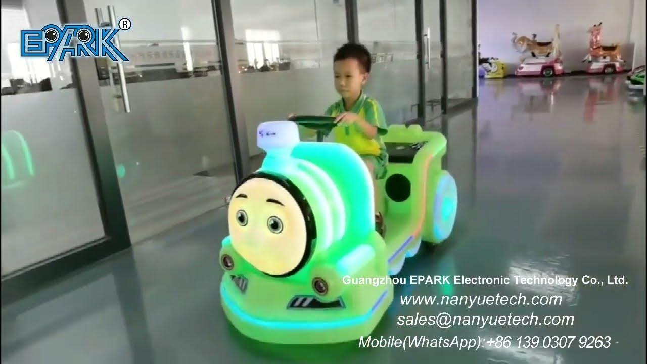 EPARK Cute Train Amusement Park Kiddie Ride Fiberglass Electric Ride Bumper Cars - YouTube