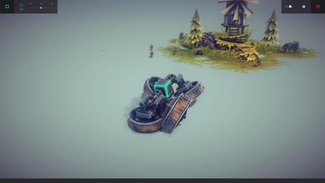 Trying Out besiege 1 zamboni wheels - YouTube