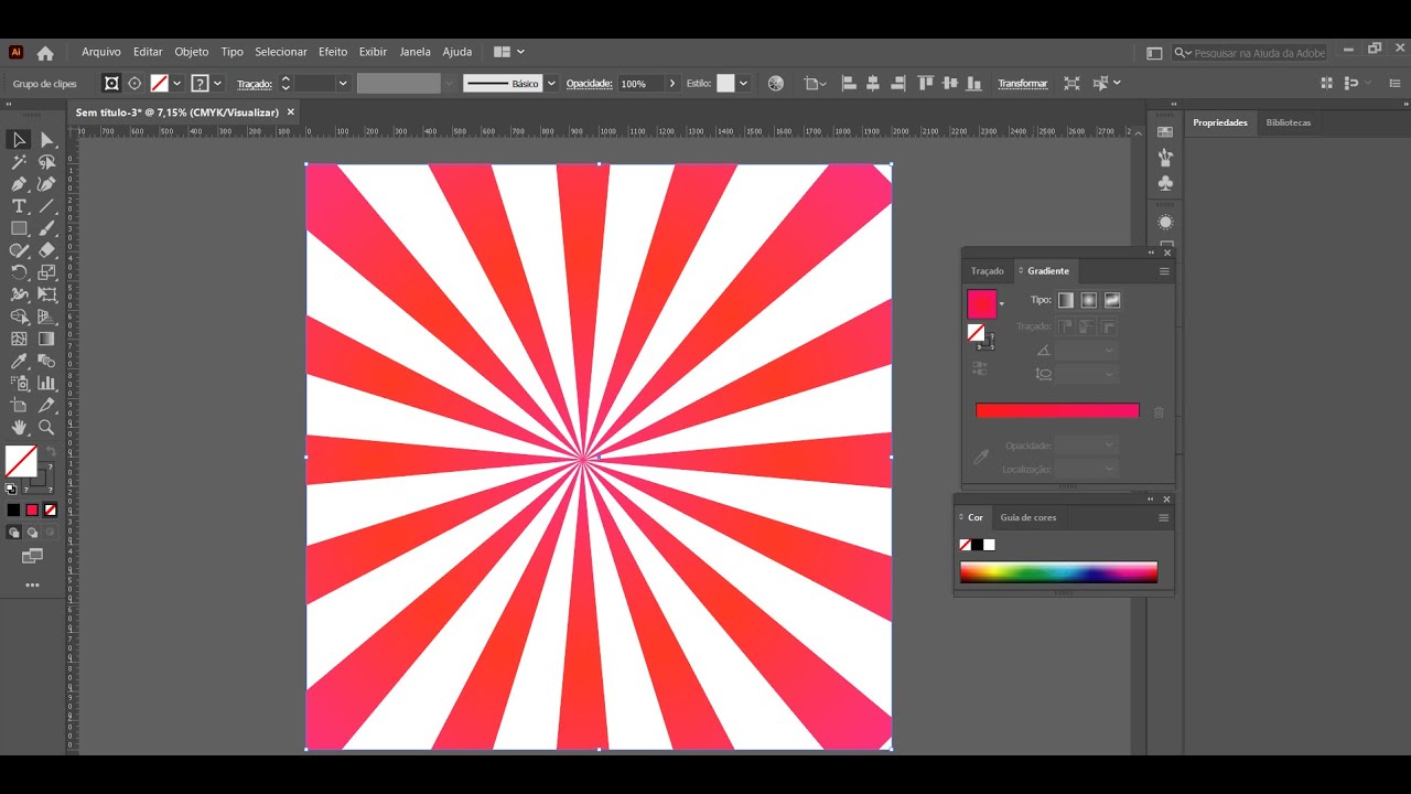 Circulo Radial Illustrator - YouTube