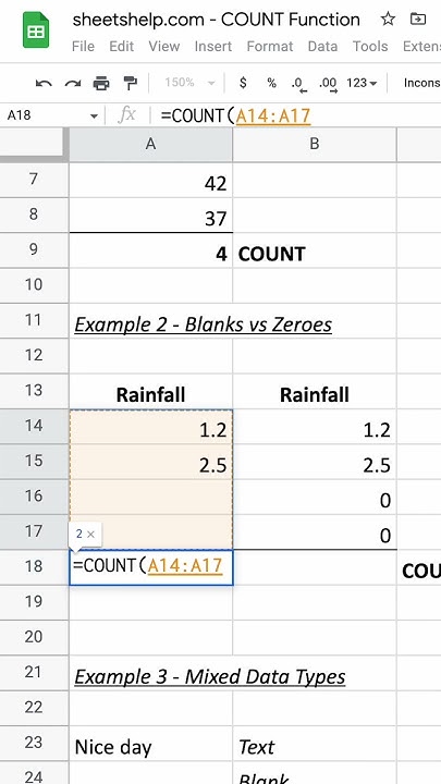 Learn How To Use the COUNT Function | Google Sheets - YouTube