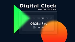 Digital Clock Using Html Css And Javascript Html Css Javascript Rahul ...