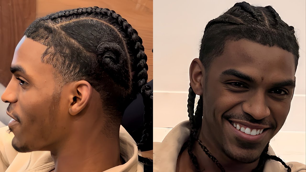 Cornrows tutorial on men’s natural hair. *clean parts* - YouTube