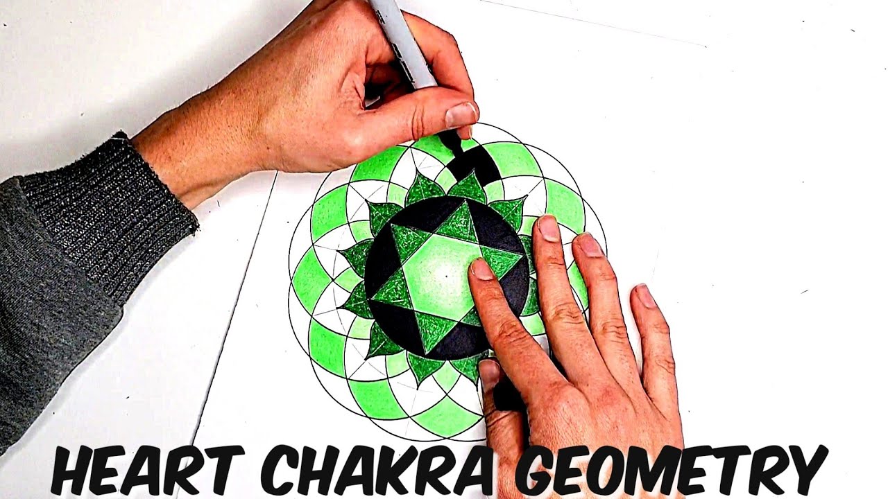 How to Draw the Heart Chakra Geometric Design - YouTube