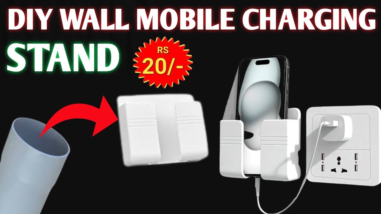 Make a Mobile wall Holder || mobile wall charging wall stand || Diy ...