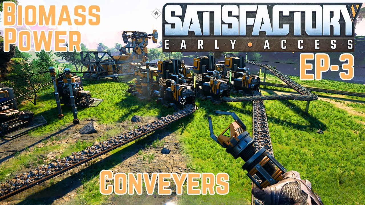 SATISFACTORY -- Conveyer Belt PROGRESS and UNLOCKING Stuff and Things ...