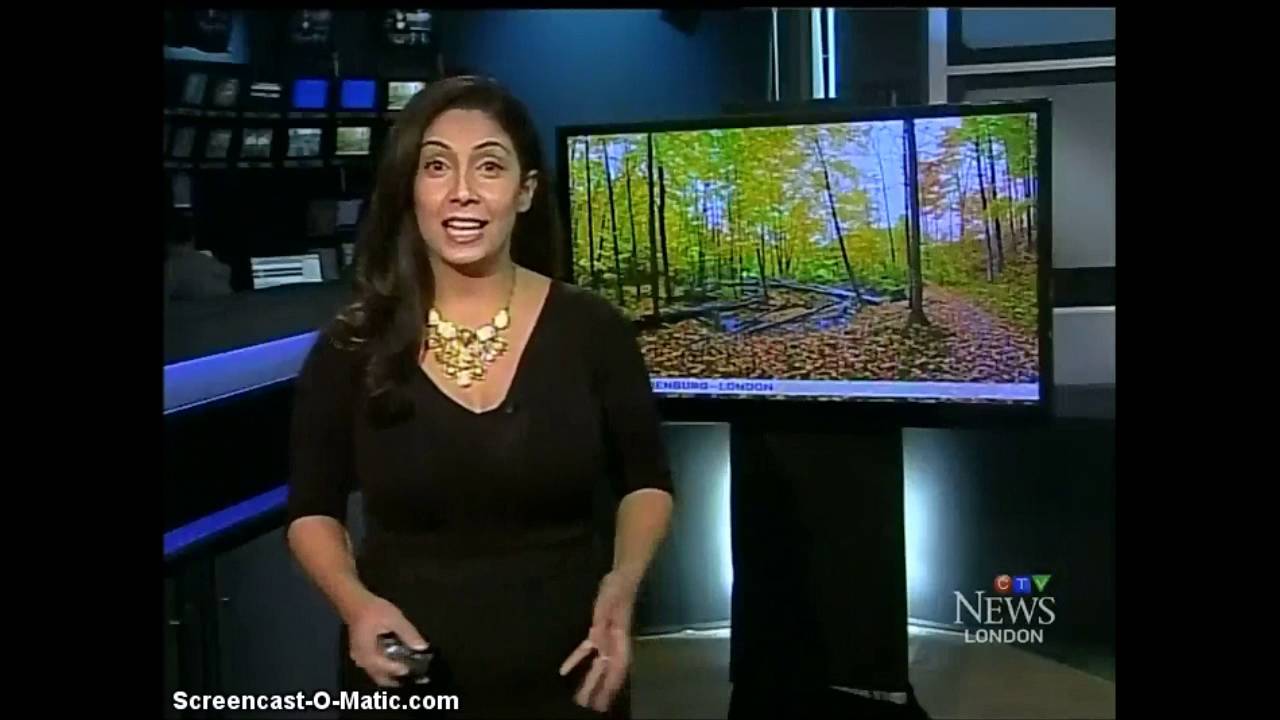 Reta Ismail, CTV London, shows one of my Fall photos on the 6PM Weather ...
