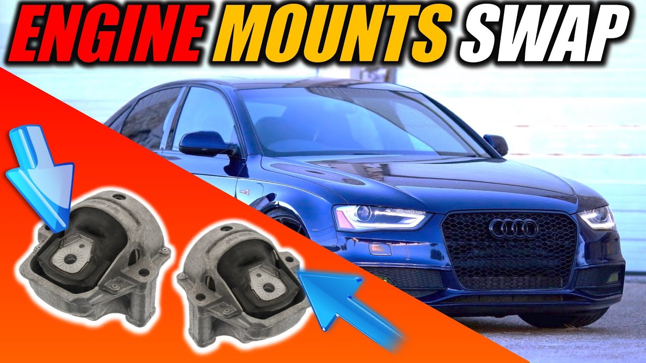 Audi A4 B8.5 B9 How To Remove Engine Motor Mounts RS4 A5 RS5 Q5 RS6 ...