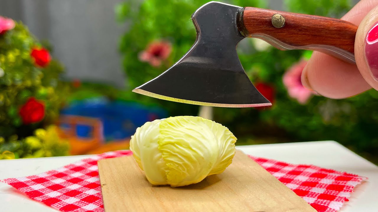 Cooking Yummy Miniature Stuffed Cabbage Rolls At Mini Farm | Tiny Food ...