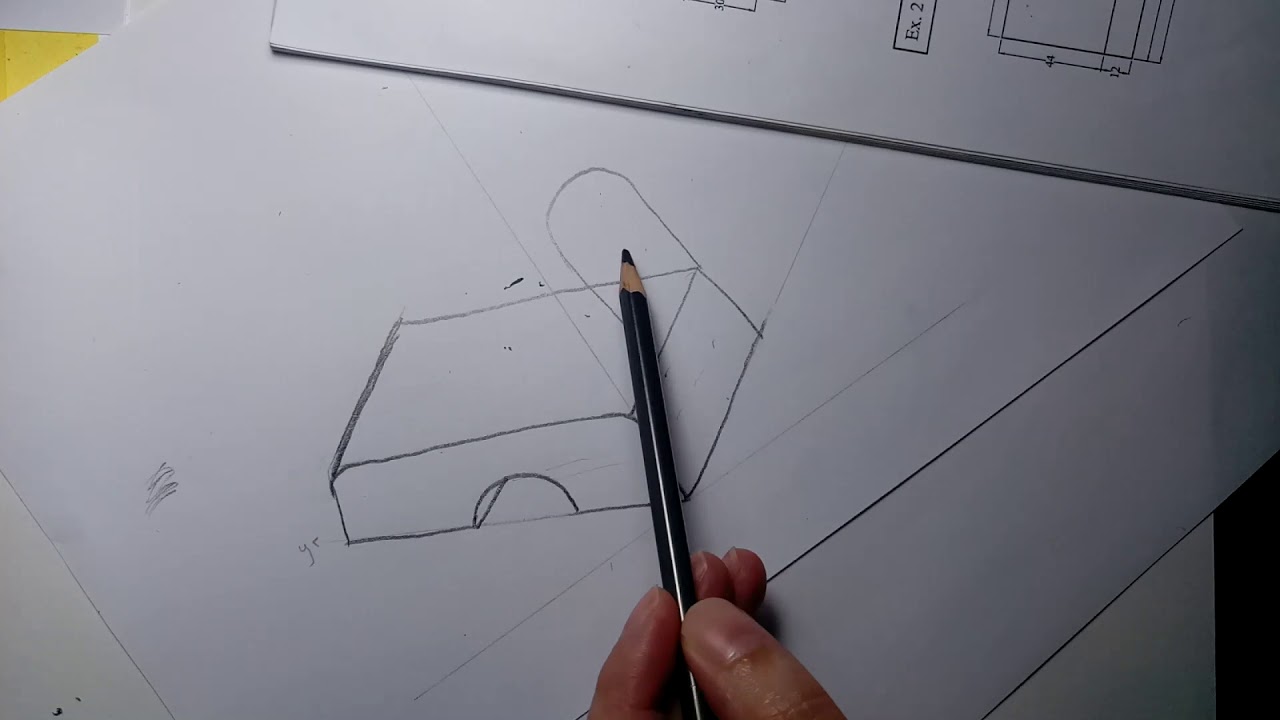 PICTORIAL SKETCH EX 1 CAD - YouTube