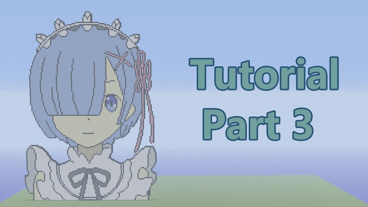 Minecraft | Rem Pixel Art Tutorial Part 3 (Re:Zero) - YouTube