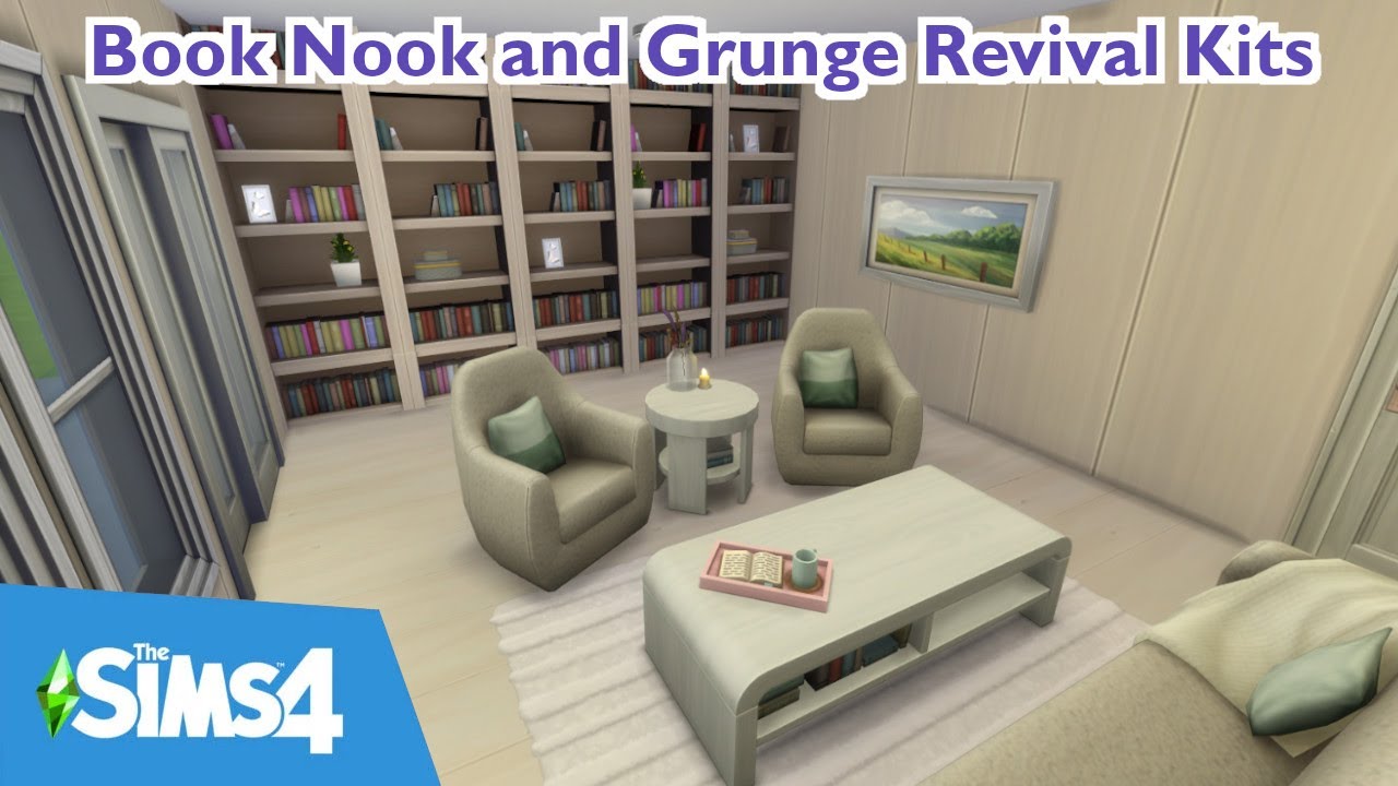 Sims 4 Grunge Revival and Book Nook Kits - YouTube