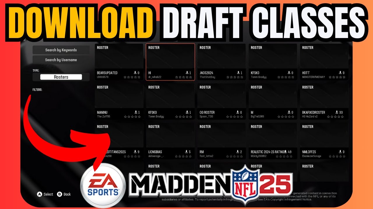 Madden 25: How to Download Custom Draft Classes? - YouTube