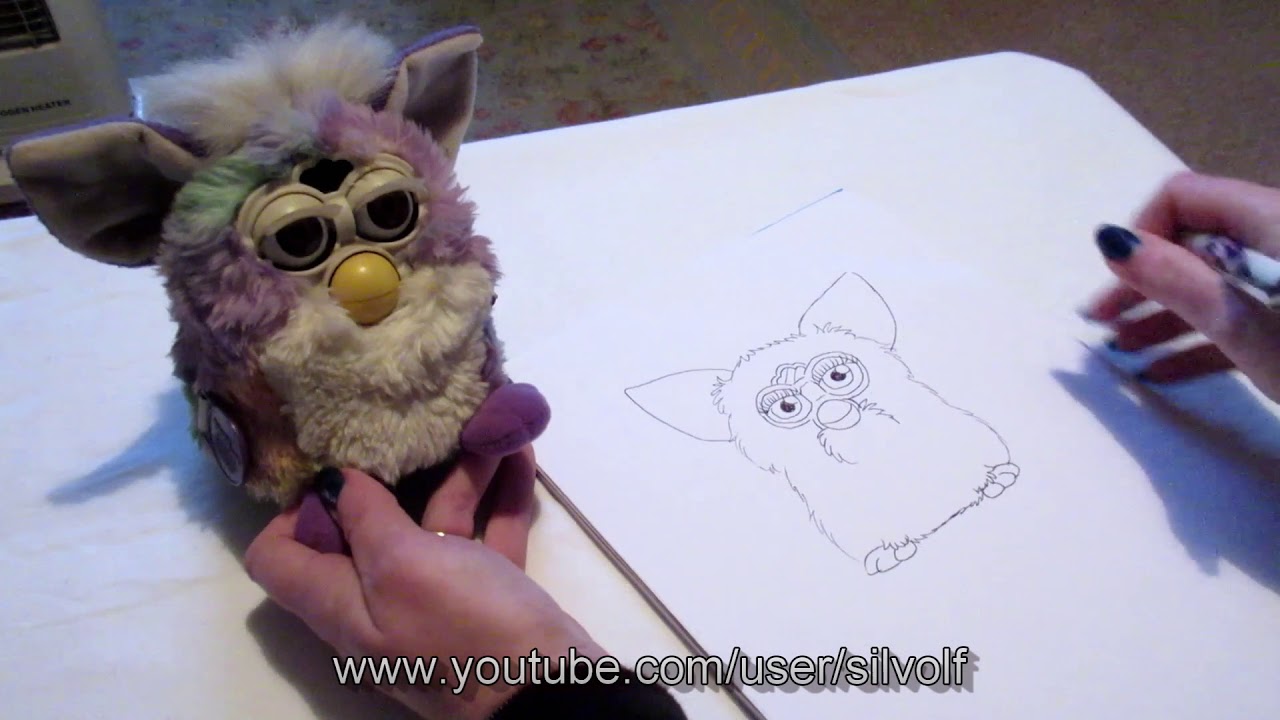 I draw U-Tye the 90s Furby (with his help!) - YouTube