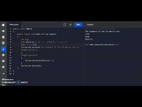Java programming language | double arrays | 3×4 matrix - YouTube