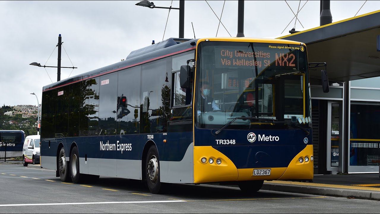 Auckland Buses # Route NX2 Northern Express. AUT to Albany Station via ...