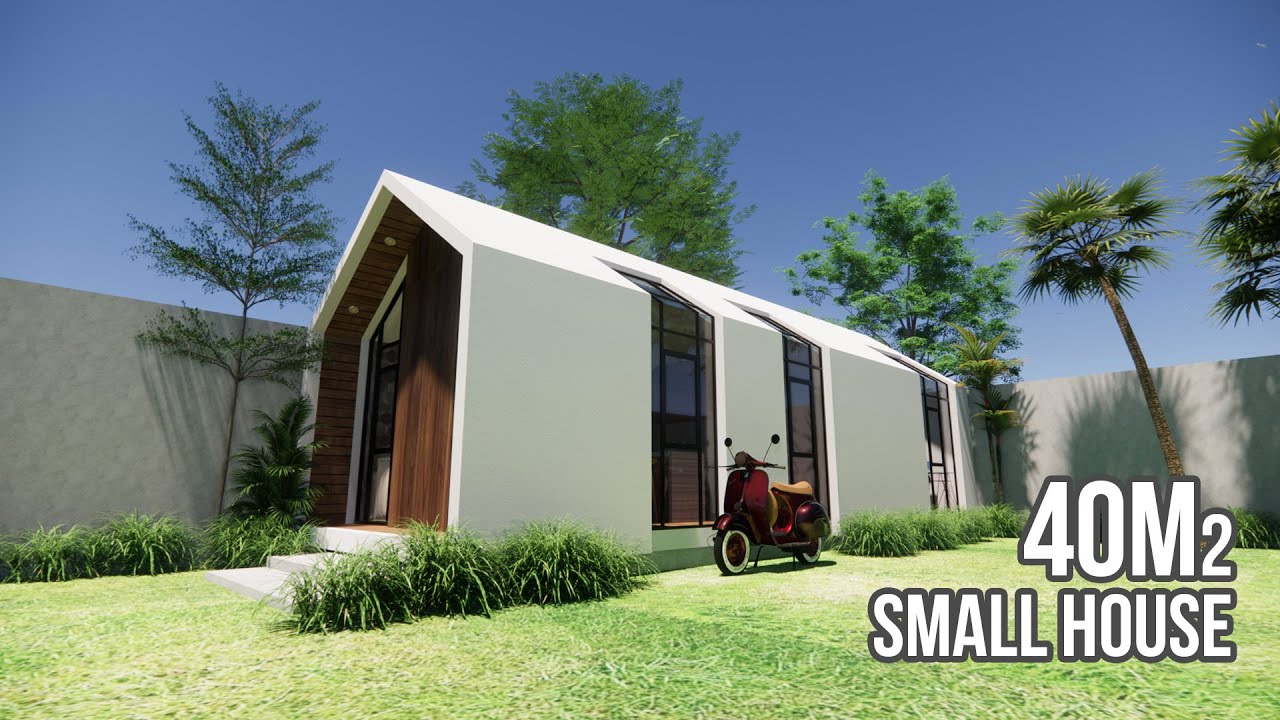 MINIMALIST SMALL HOUSE DESIGN (4x10 METERS) - YouTube