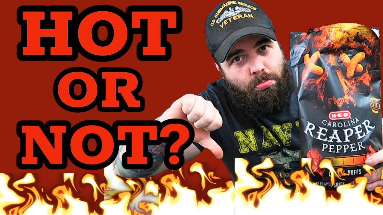HEB Carolina Reaper Cheese Puff Review - YouTube