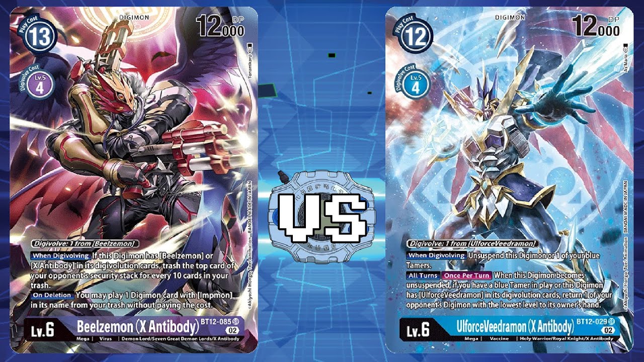 "Beelzemon X vs UlforceVeedramon X" - Digimon Card Game Online - YouTube