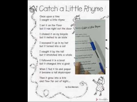 Week 22 Class 3 Poem Catch a Little Rhyme - YouTube