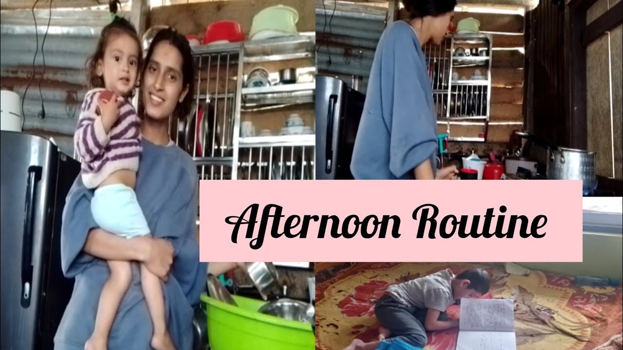 My Afternoon productive Routine! आज का दिन दो बच्चे के साथ time spend ...