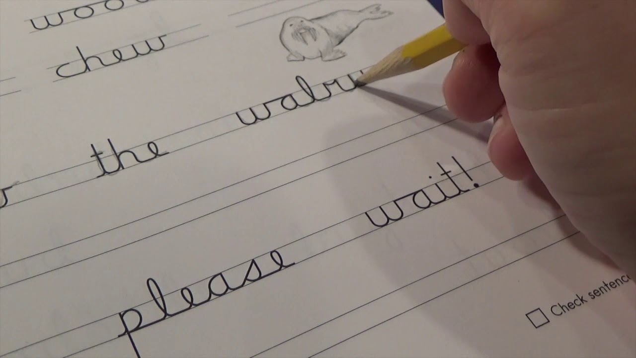 Cursive Handwriting page 49 - Lower case w Word Practice. Handwriting ...