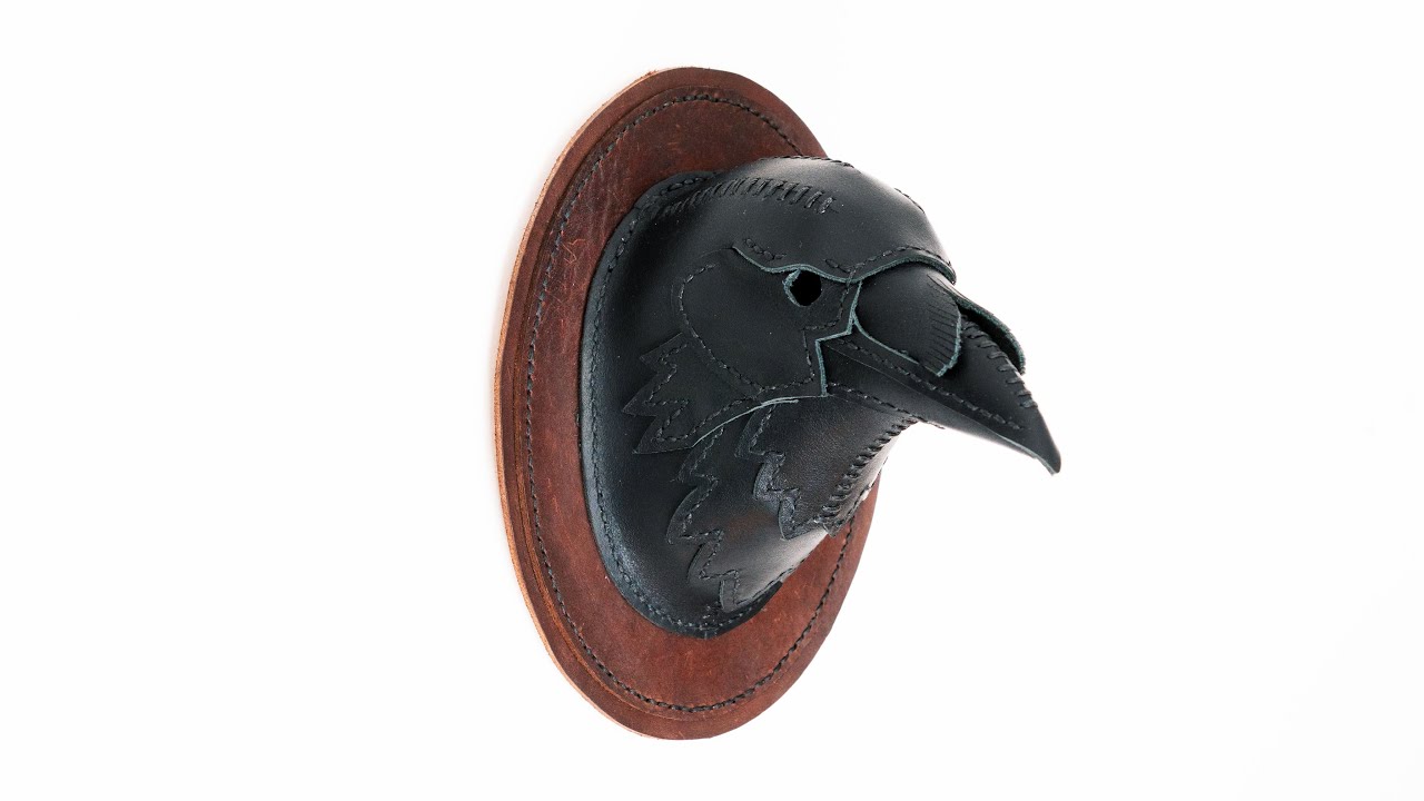 Making a Leather Raven Head Mount PDF Pattern - YouTube