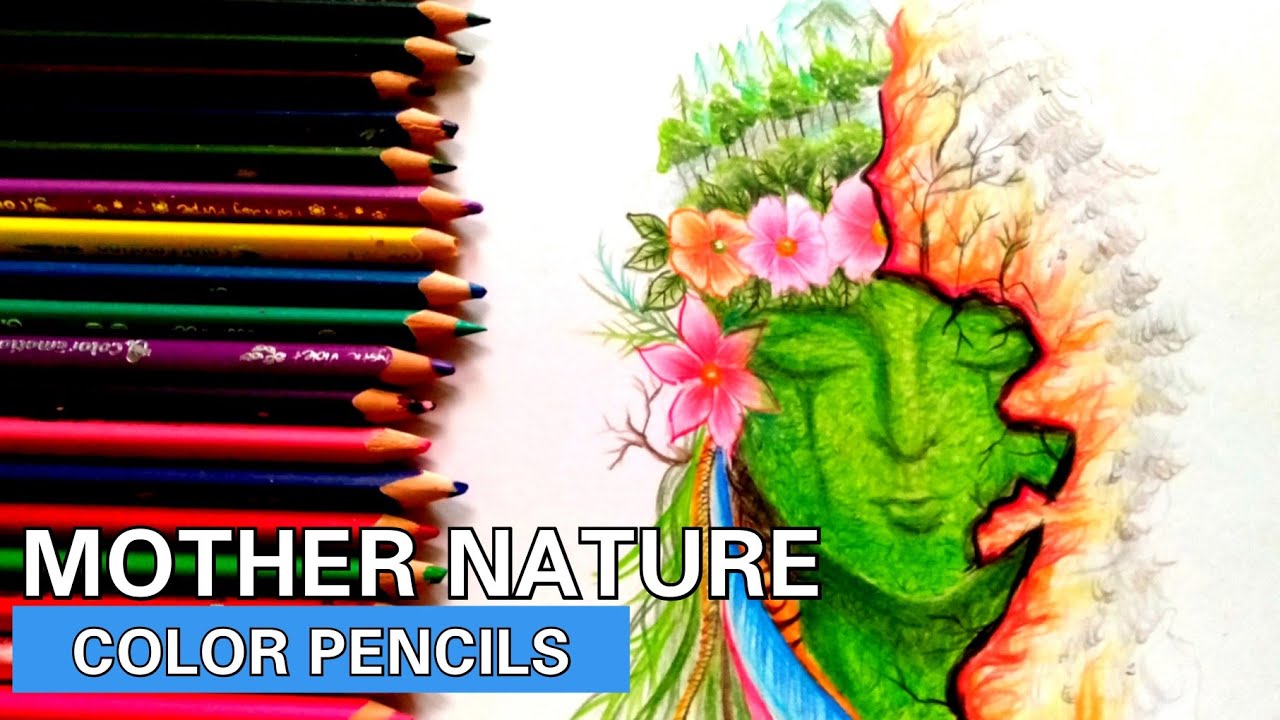 DRAWING MOTHER NATURE TRIBUTE VIDEO SAVE MOTHER EARTH | Richard Bayron ...