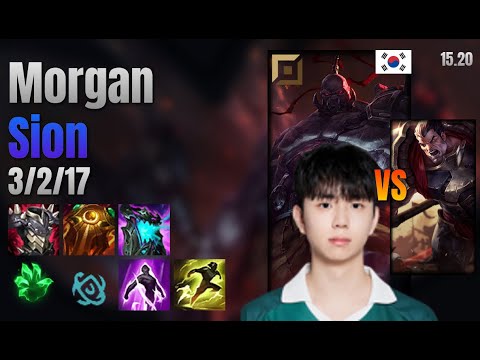 Morgan Top Sion vs Darius lol KR solo rank Full Game 15.20 | 모건 사이온 vs ...