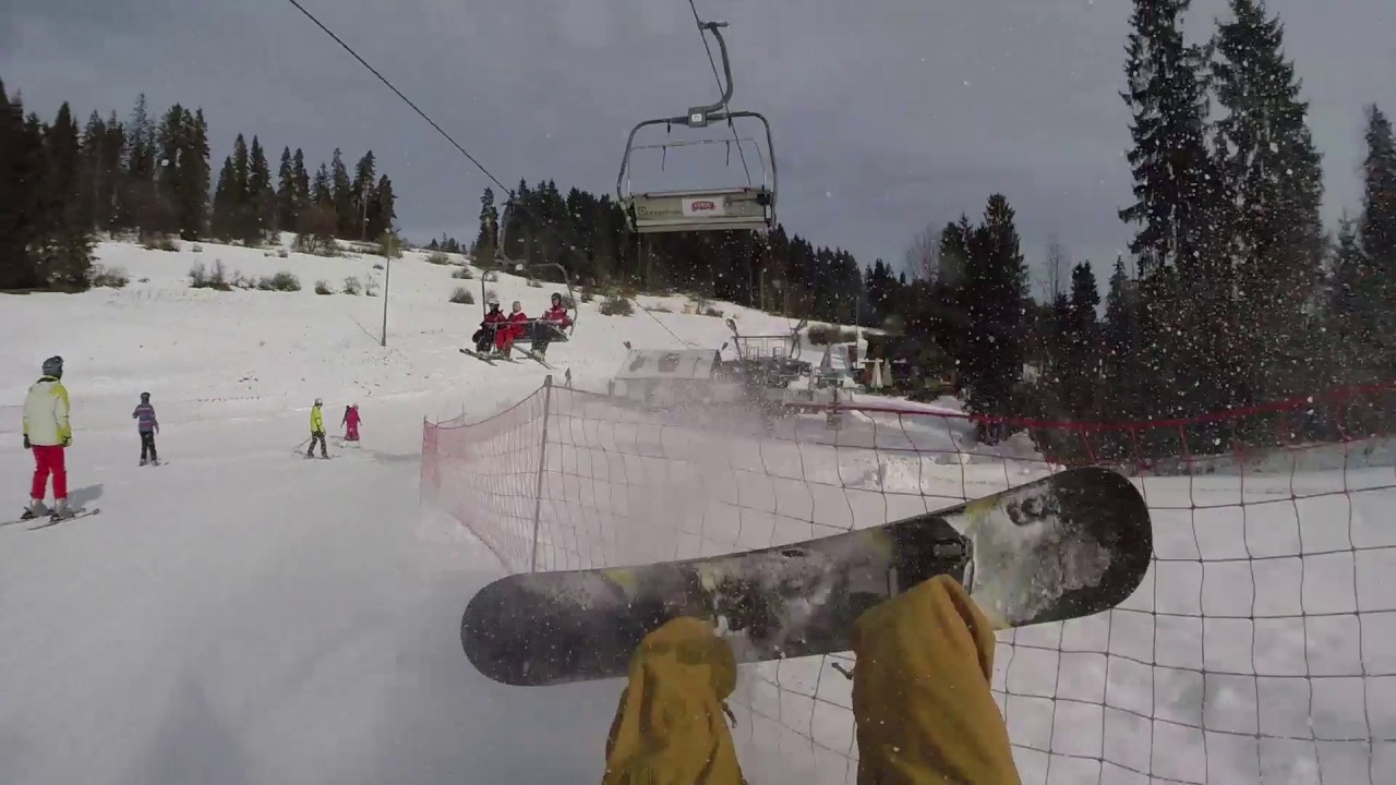 My snowboard crashes - YouTube