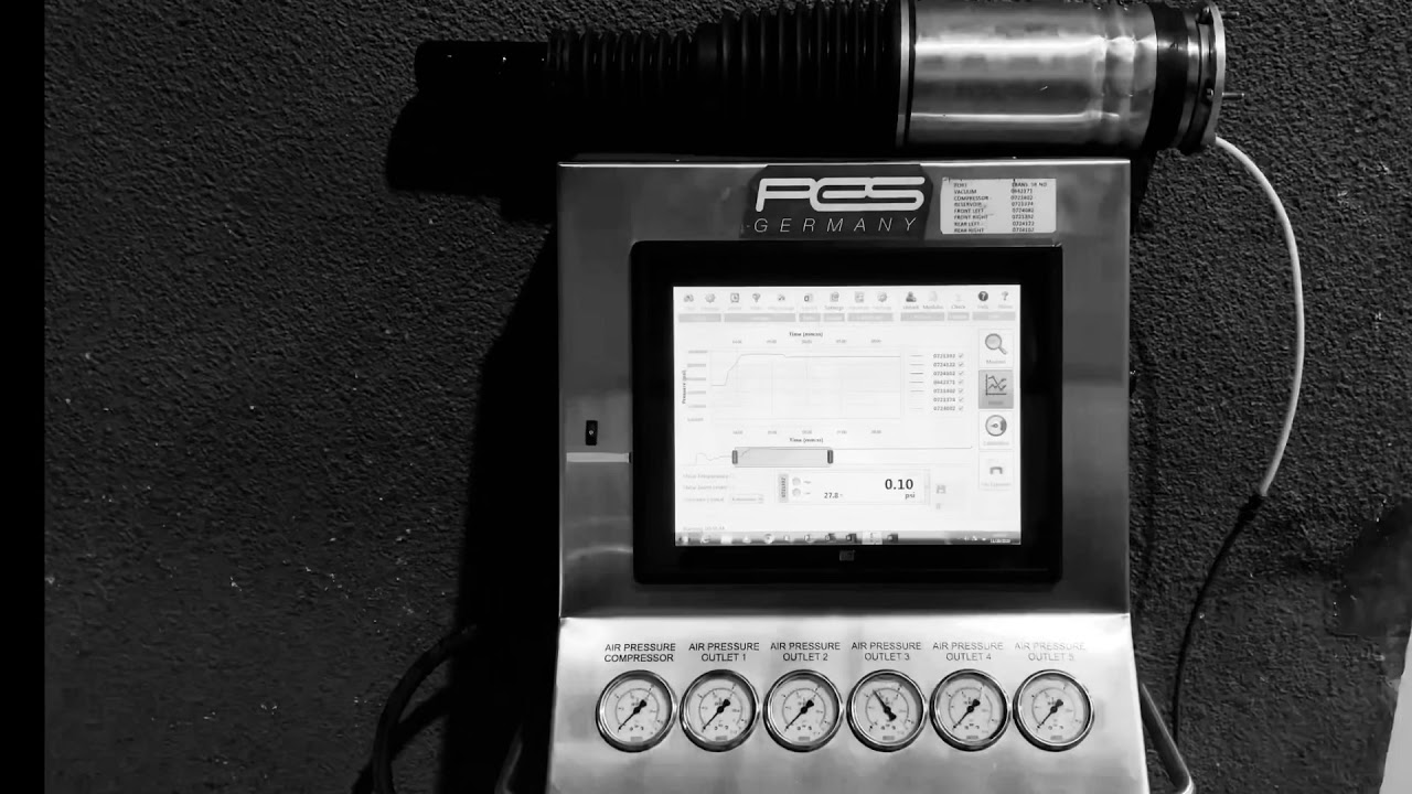 Pneumatic air suspension test bench - YouTube