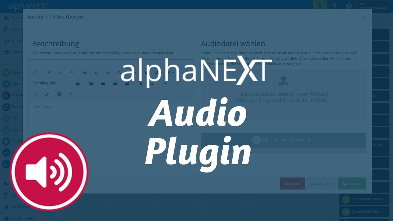 alphaNEXT Videoschulung: Audio-Plugin - YouTube