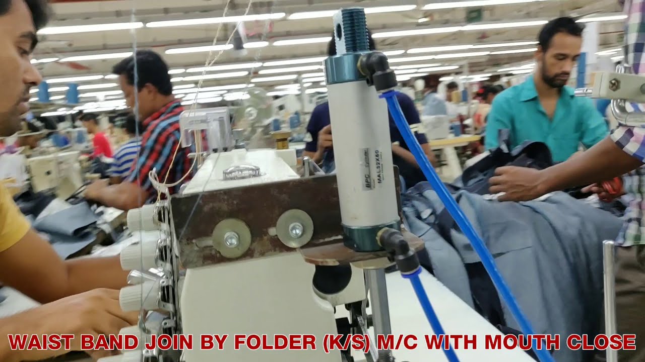 Waist Band Join By K/S m/c with seam open - YouTube