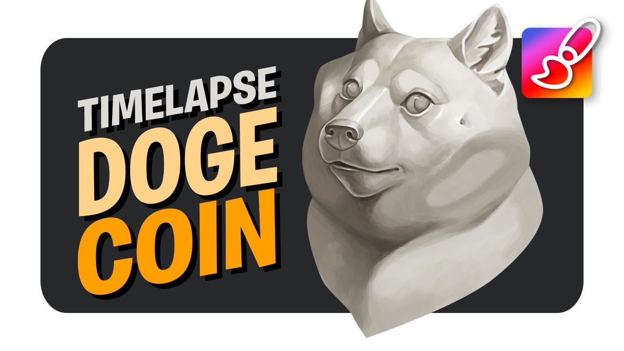 Dogecoin | Speed Paint | Material studies - Digital painting in Adobe ...