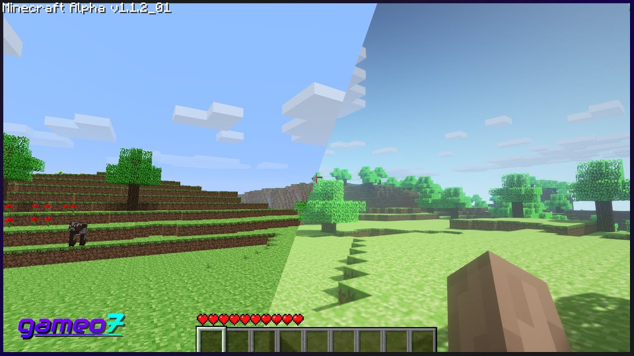 If Minecraft Alpha had Shaders (1.14 Cinematic by gameo7) - YouTube
